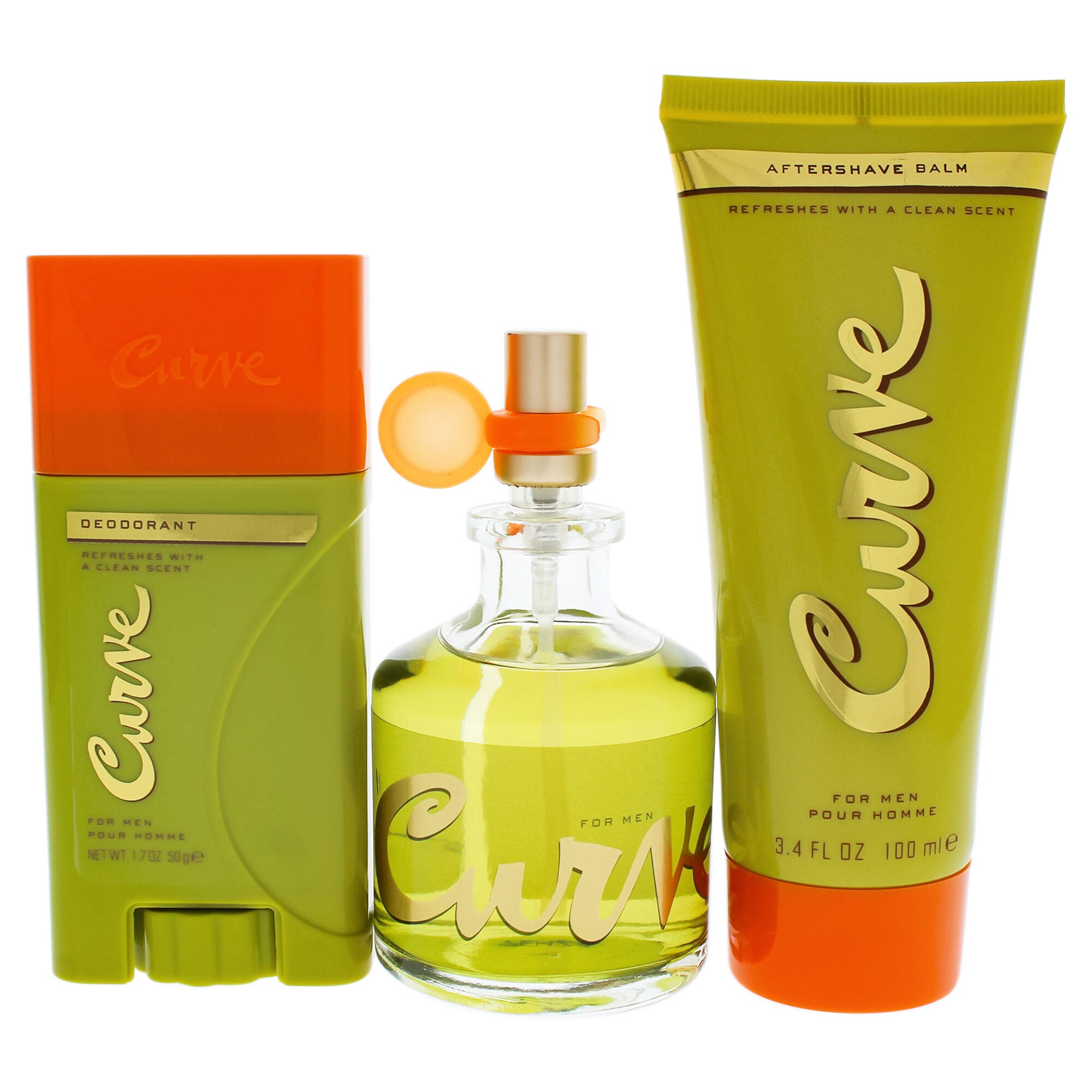 Curve by Liz Claiborne for Men - 3 Pc Gift Set 2.45oz Cologne Spray, 3 ...