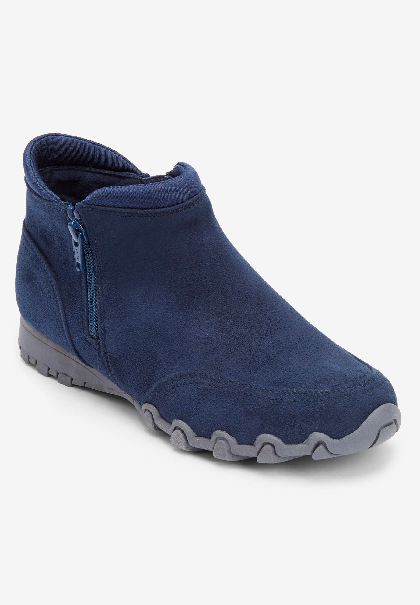Women's Suede Ash Shootie - Comfortview, Navy | Ellos