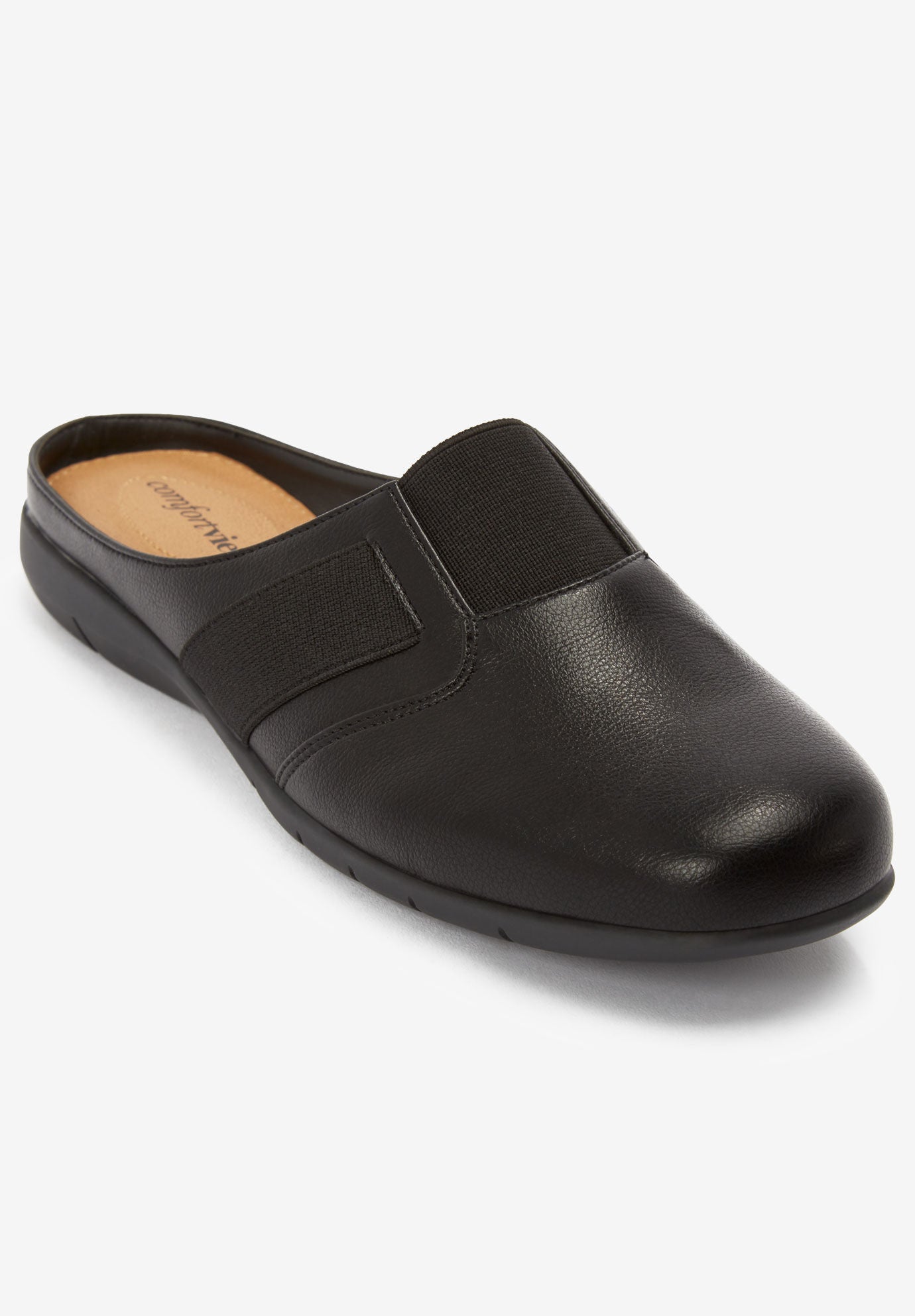 Sarah Slip-On Mule for Comfortable Skid Resistance, Black | Ellos