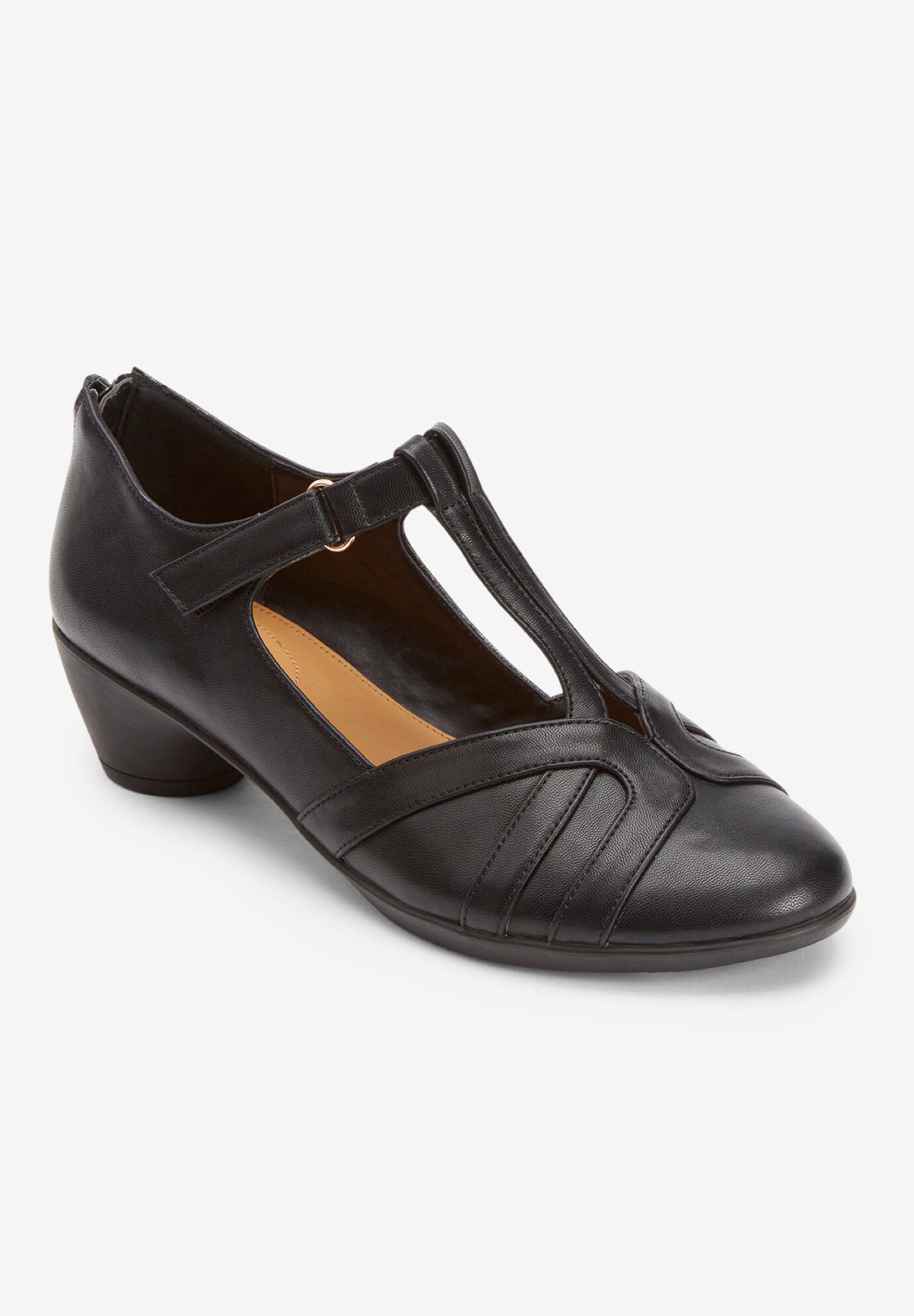 Heeled Shootie with Adjustable Strap - Celine, Black | Ellos