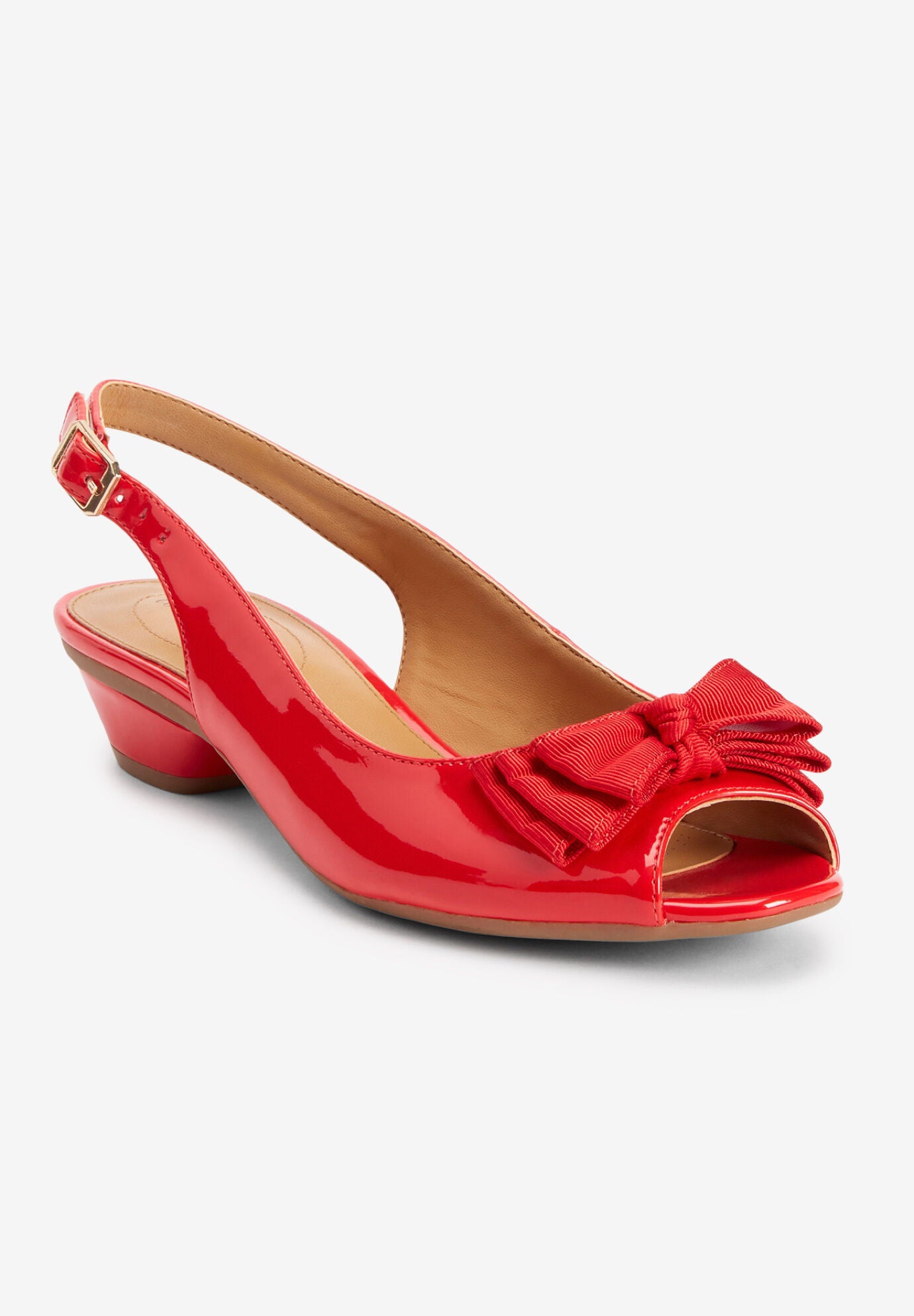 Reagan Slingback Heel | Bow Tie Heels, Hot Red | Ellos