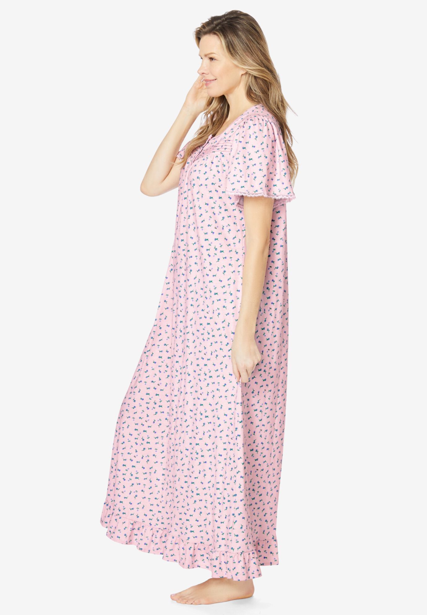 Search Keywords: floral cotton gown, nightgown Long Floral Print Cotton ...