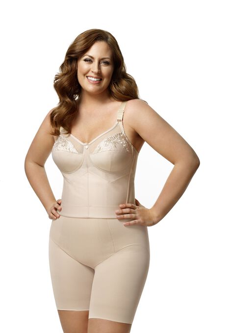 Embroidered Soft Cup Longline Bra Ellos