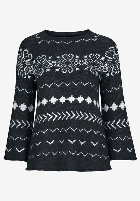 Patterned A-line Sweater | Ellos