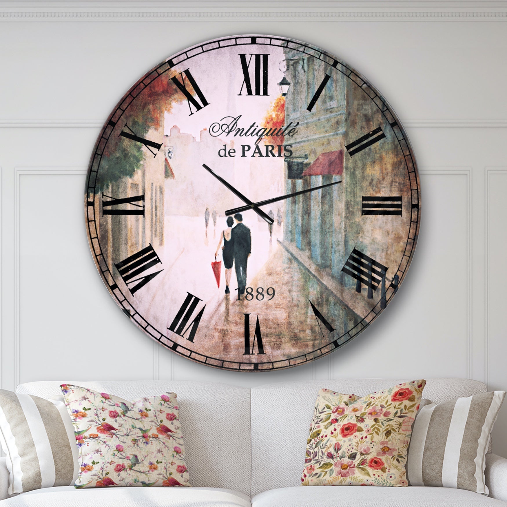 Paris Romance Couples Ii Traditional Wall Clock | Ellos